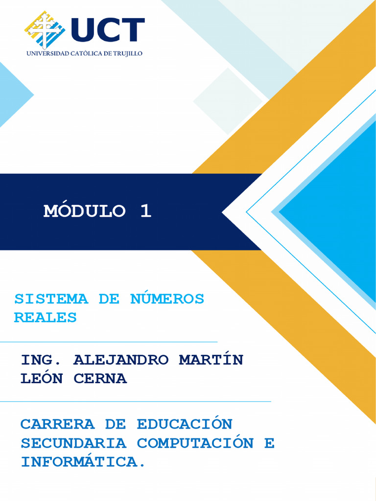 Modulo 01 - Trabajo - Sistema de Números Reales | PDF | División (Matemáticas) | Ecuación cuadrática