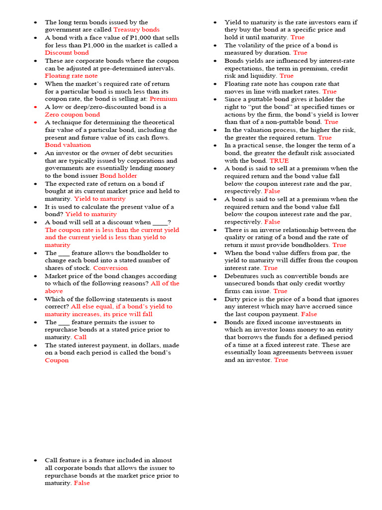 Ch03 Answers Pdf Bonds Finance Yield Finance