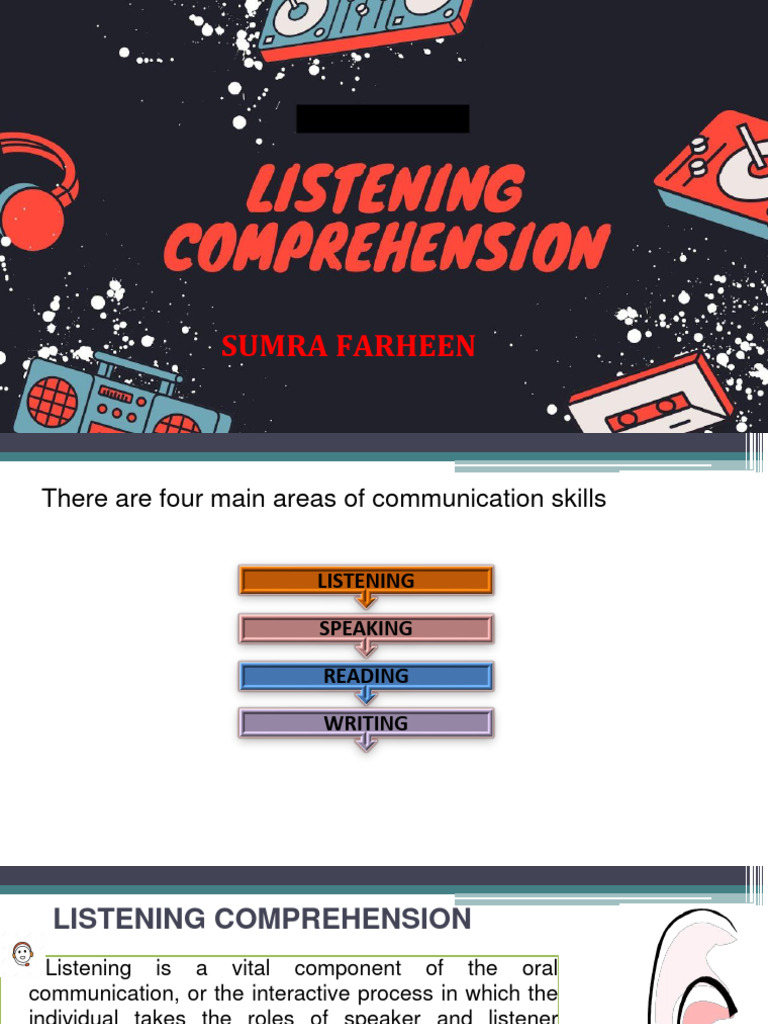 LISTENING COMPREHENSION | PDF | Reading Comprehension | Vocabulary