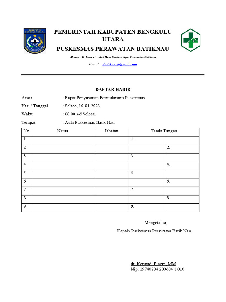 Bukti Penyusunan Formularium Obat Pdf