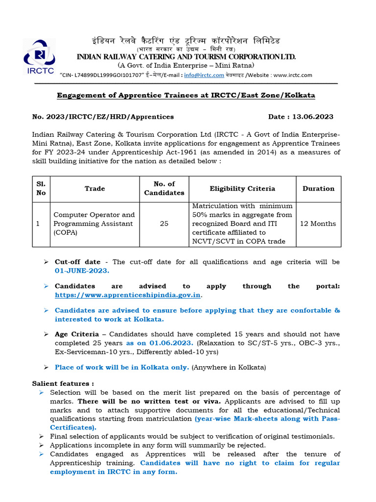 Apprentice advertisement-01-EZ-2023-24 | PDF