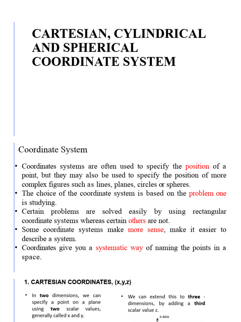 A. Coordinate System | PDF | Cartesian Coordinate System | Coordinate ...