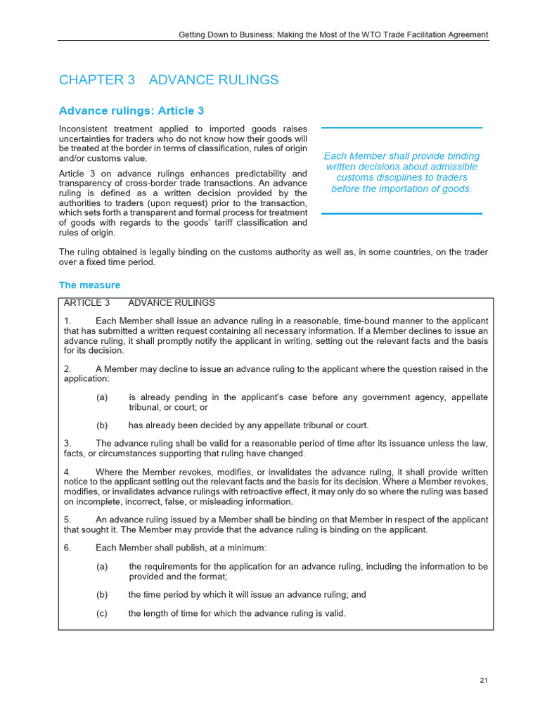 Wto-Technical-Note - Advanced Rulings | PDF | Economies | Business