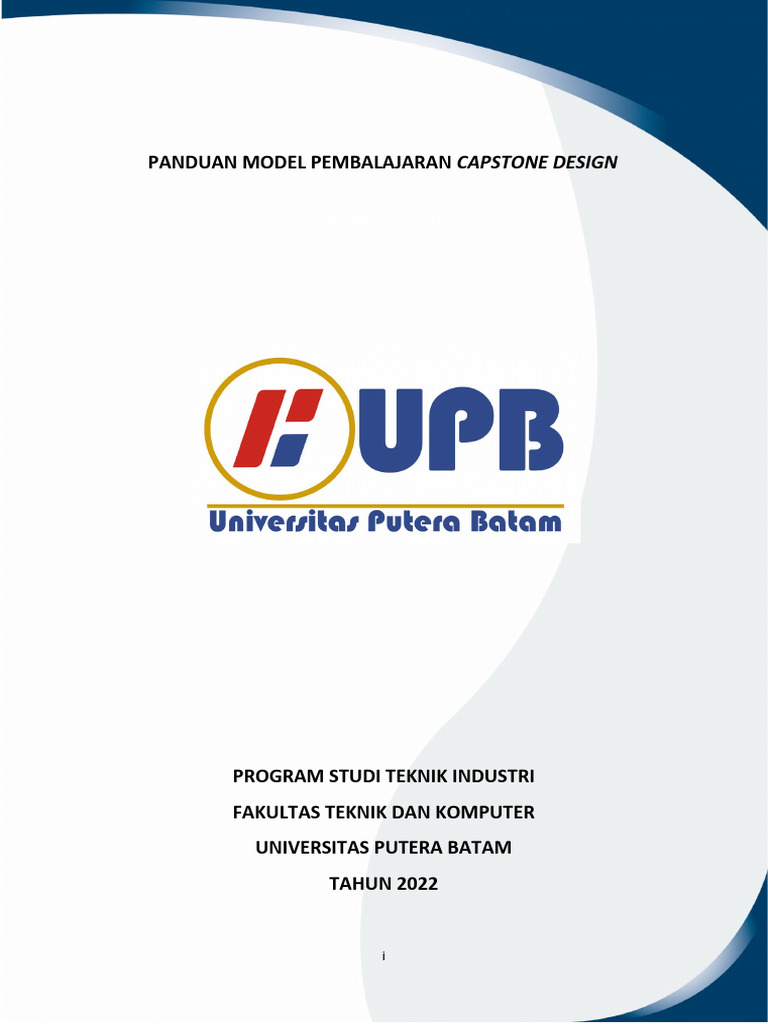 Panduan Model Pembelajaran Capstone Design Prodi Teknik Industri | PDF