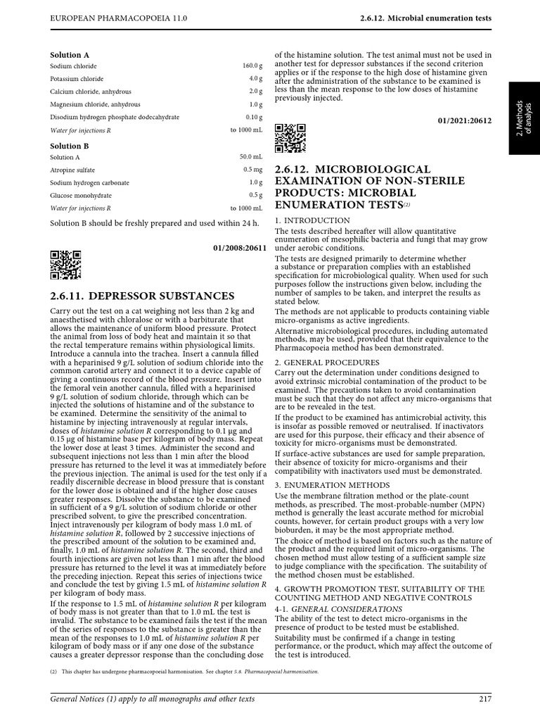 2.6.12. Microbiological Examination of Non-Sterile Products Microbial ...