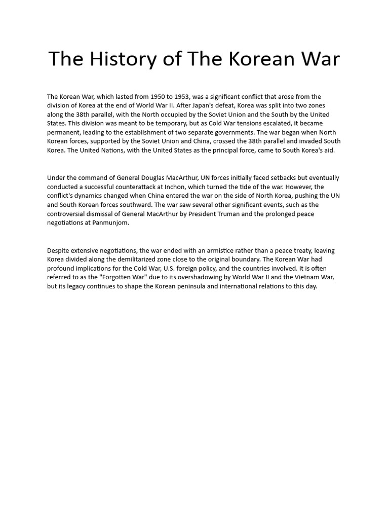 The History of The Korean War | PDF