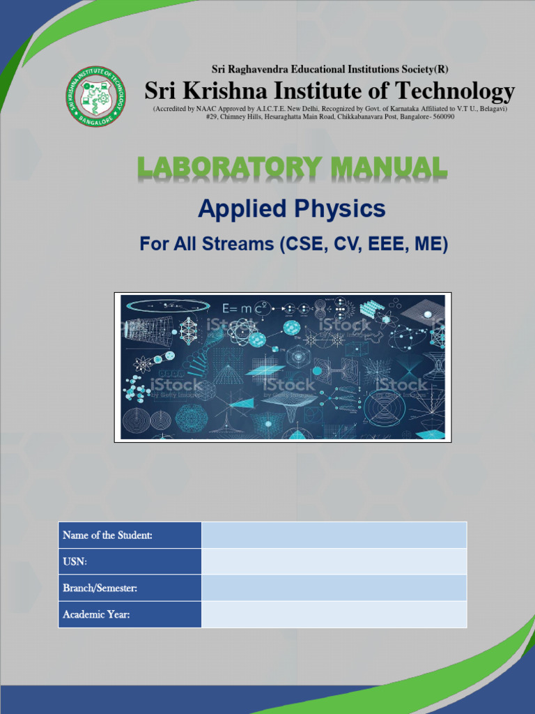 Physics Manual 23-24 | PDF | Diffraction | Inductor