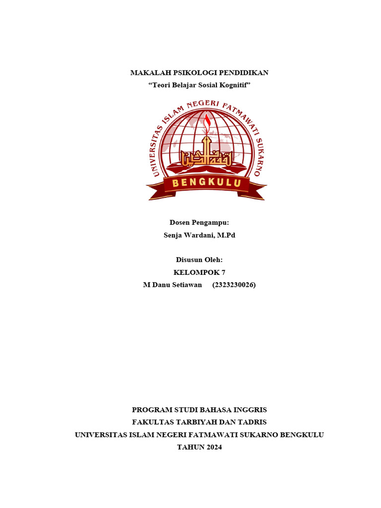 DANU Makalah (Teori Belajar Sosial Kognitif) | PDF DANU Makalah (Teori Belajar Sosial Kognitif) | PDF