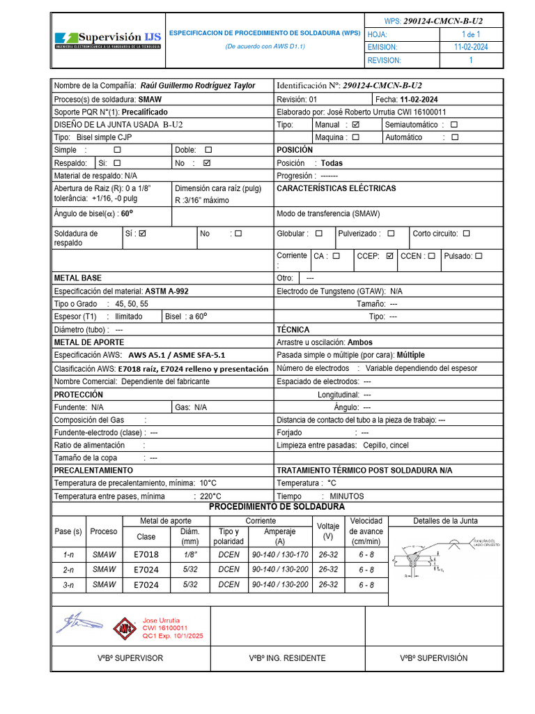 WPS Soldaduras de Ranura Con Bisel en V | Descargar gratis PDF ...