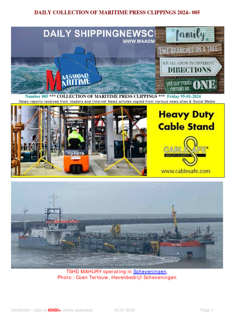 Collection of Maritime Press Clippings | PDF | Liquefied Natural Gas | Offshore Wind Power