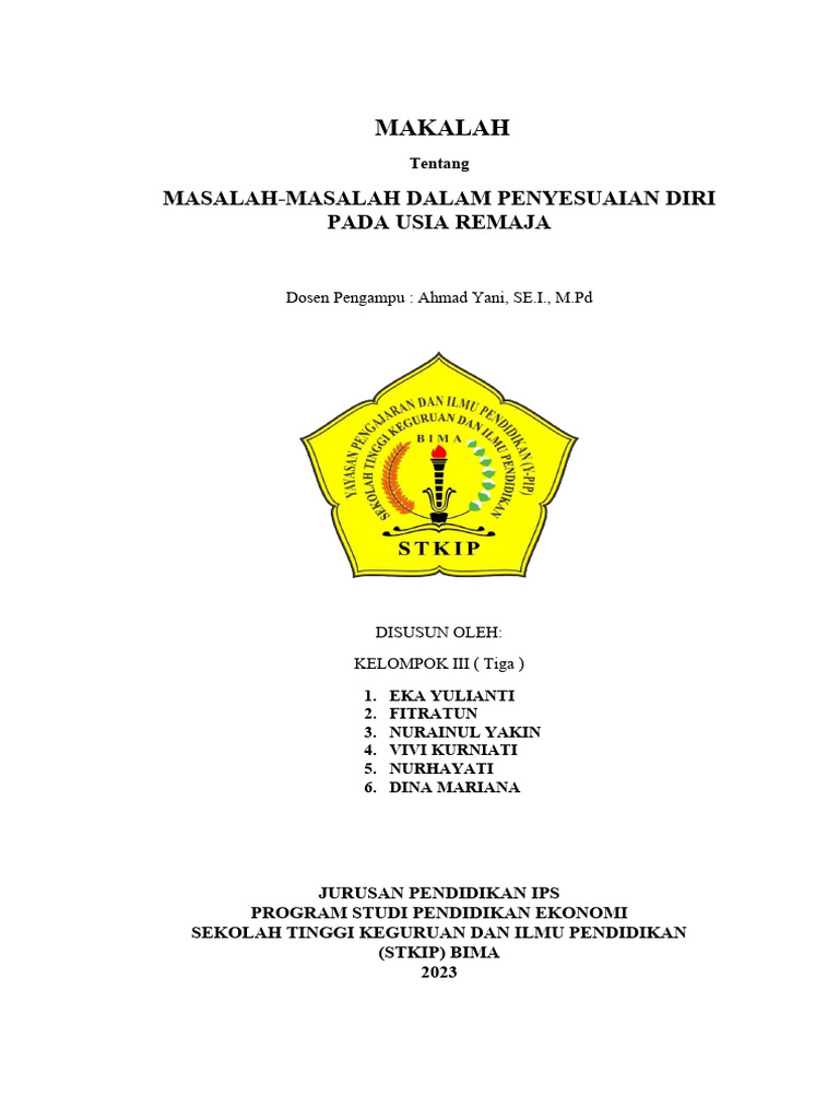 Penyesuaian Diri Remaja | PDF