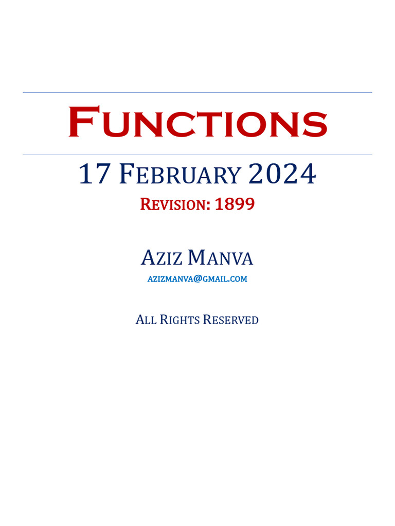 A10 Functions | Download Free PDF | Function (Mathematics) | Asymptote