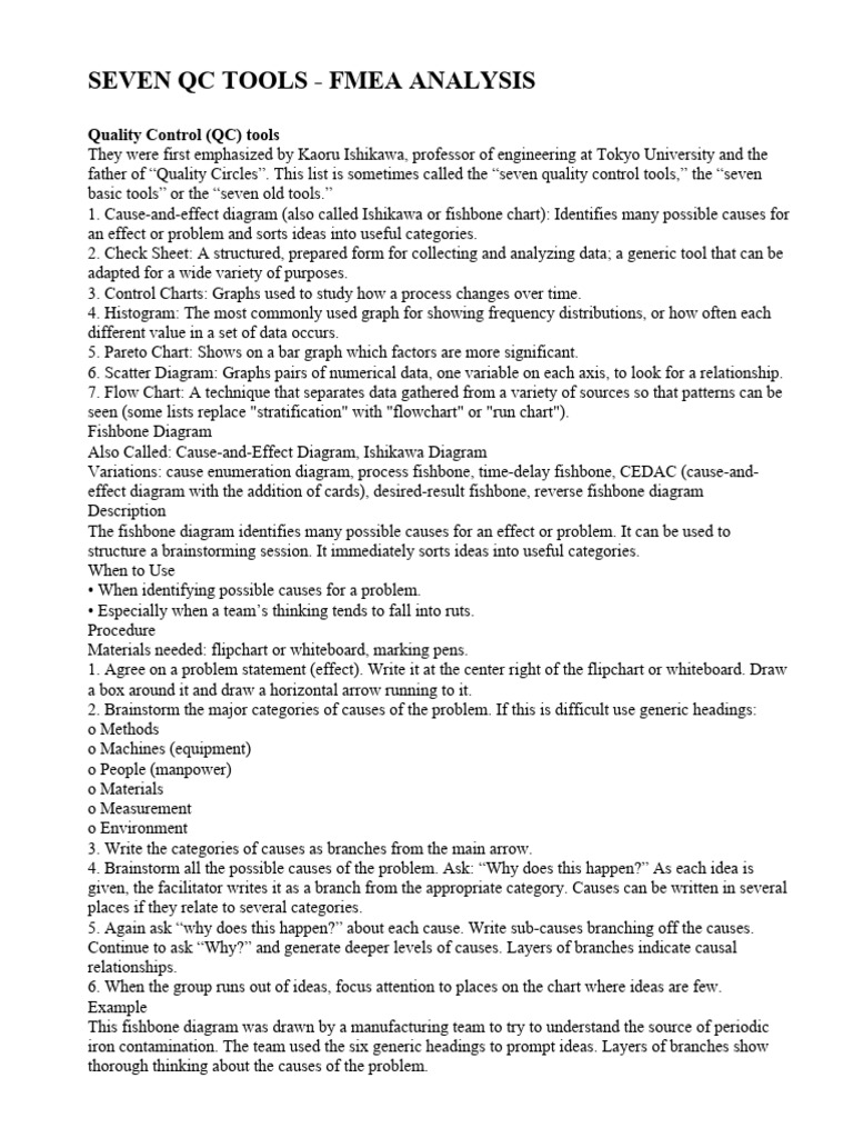 7QC Tools | PDF | Scatter Plot | Histogram