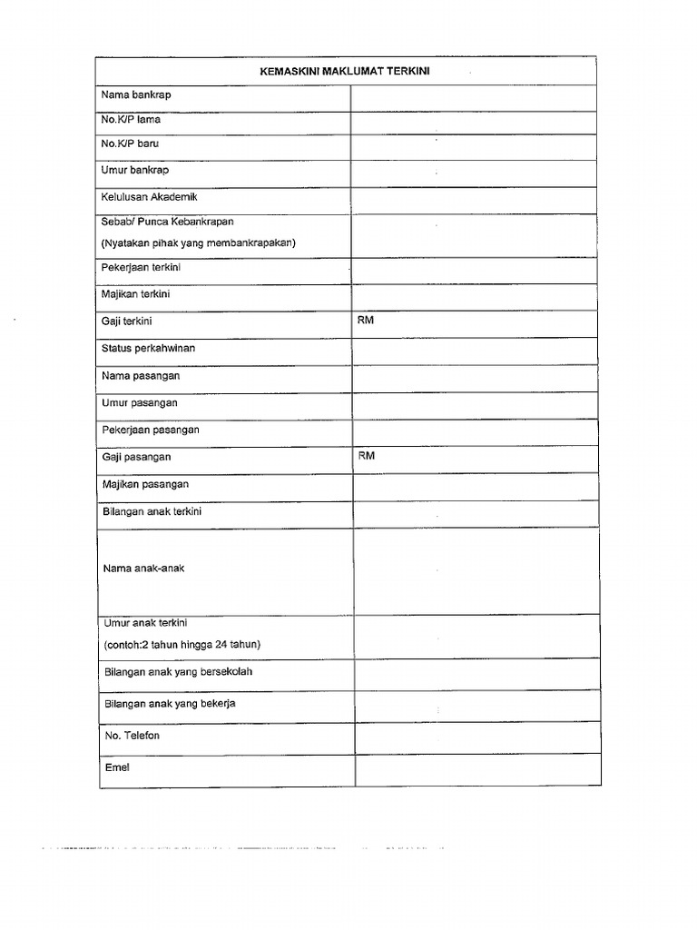 Borang Untuk Pelepasan Sijil KPI | PDF