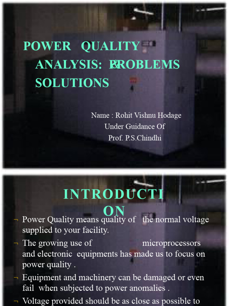 Power Quality | PDF | Electronic Filter | Energy Storage