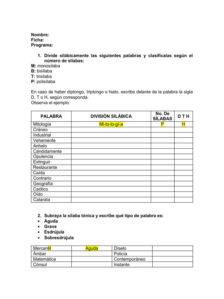 Taller de Ortografía | PDF | Fonética