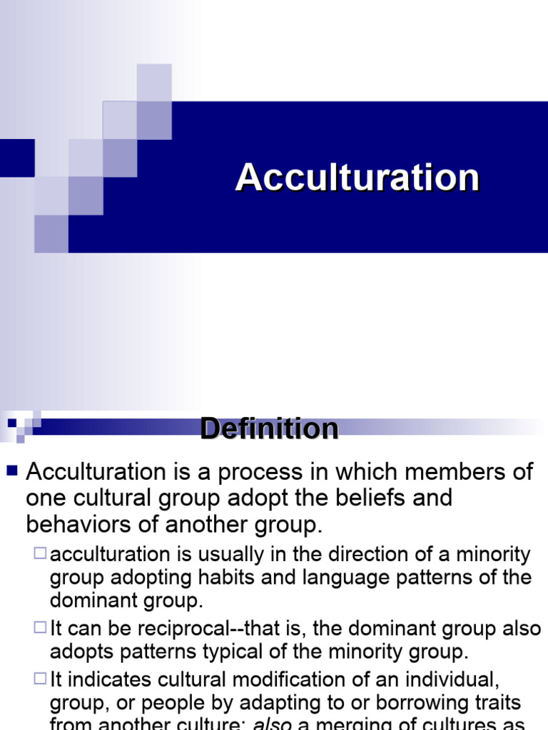 Acculturation | PDF | Identity (Social Science) | Behavioural Sciences