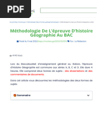 La Methodologie Des Sujets de Types 1 Et 3 en Histoire Et Geographie | PDF