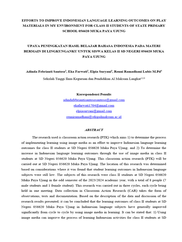 Artikel Muka Paya Ujung | PDF