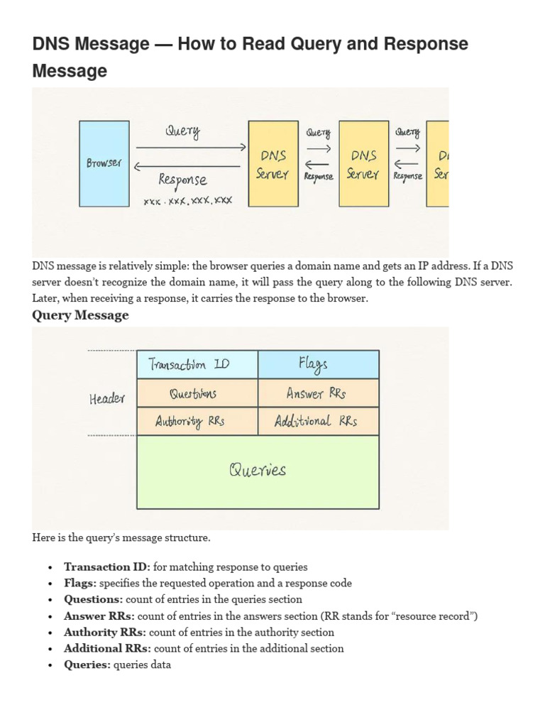 DNS Message | PDF | Domain Name System | Computer Architecture