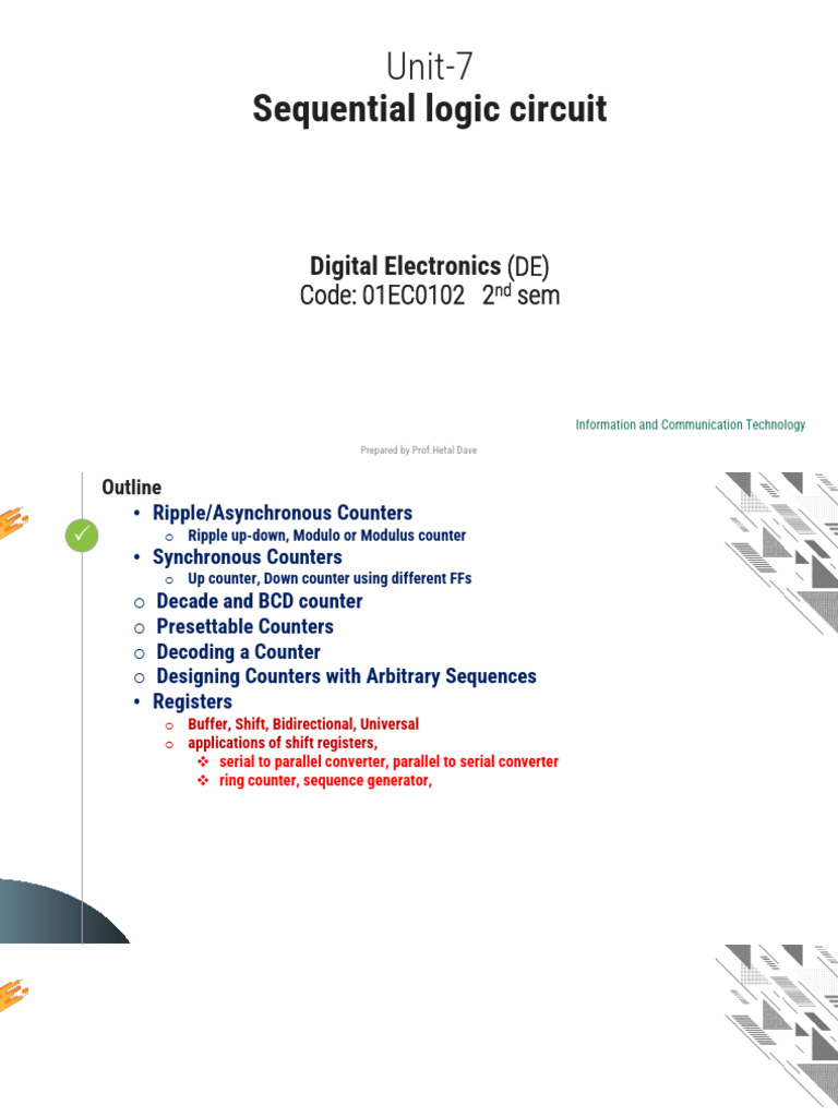 UNit7_3 | PDF | Electrical Circuits | Digital Electronics