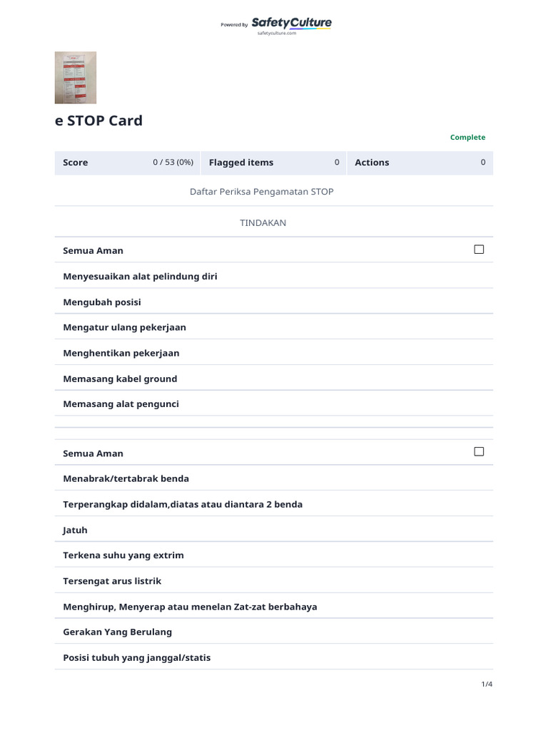 E STOP Card | PDF