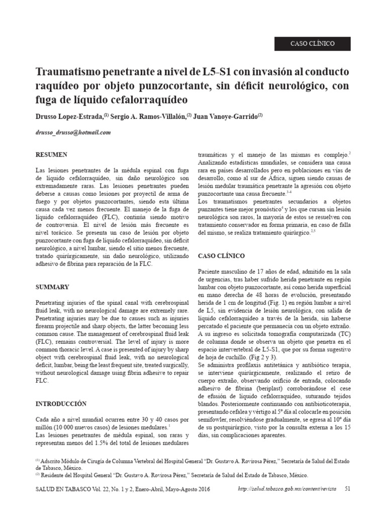 Caso Clínico de Médula Espinal | Descargar gratis PDF | Ct Scan ...
