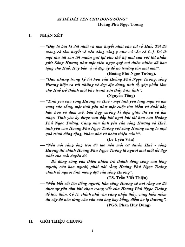 Bgiang Mo Rong - Ai Đã Đặt Tên Cho Dòng Sông | PDF