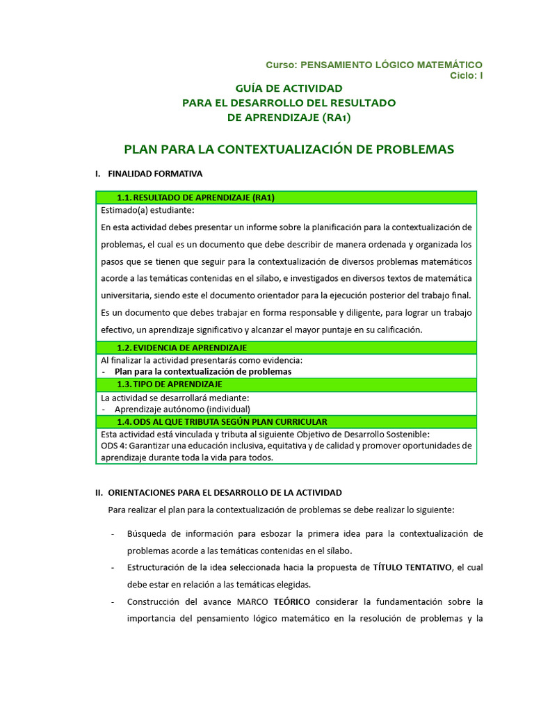 Guía RA1 - 2024 - PLM Corregido | PDF | Evaluación | Aprendizaje