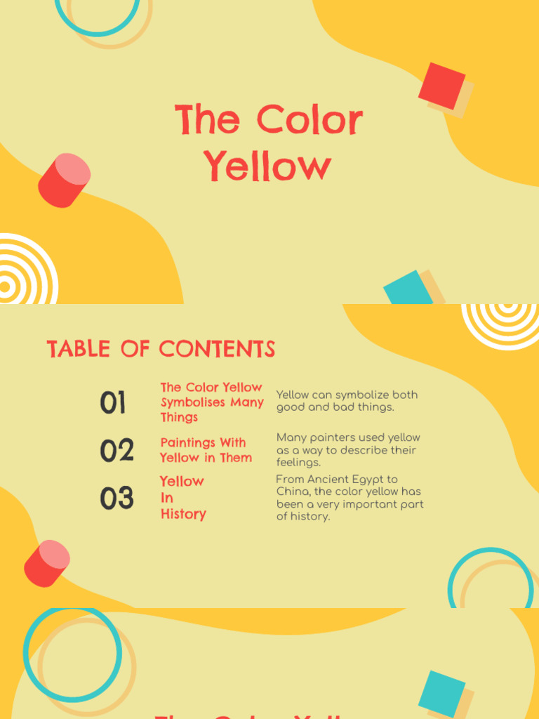 The Color Yellow | PDF | Yellow | Paintings