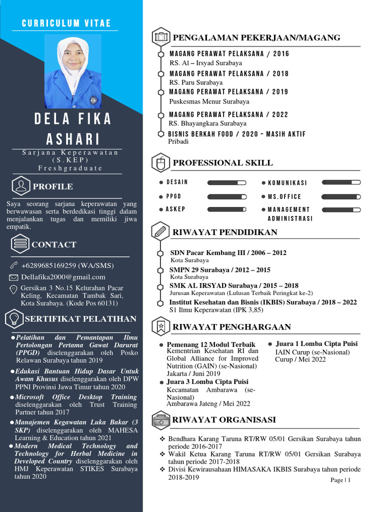 CV - Dela Fika Ashari | PDF