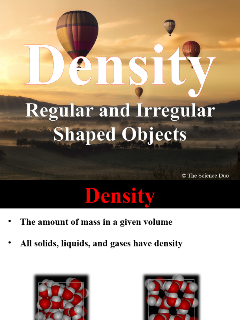GR 8 Density in Regular and Irregular Objects | Download Free PDF | Density | Volume