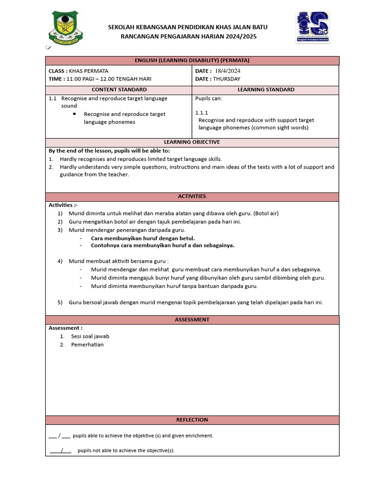 RPH Khamis 18.04.2024 | PDF