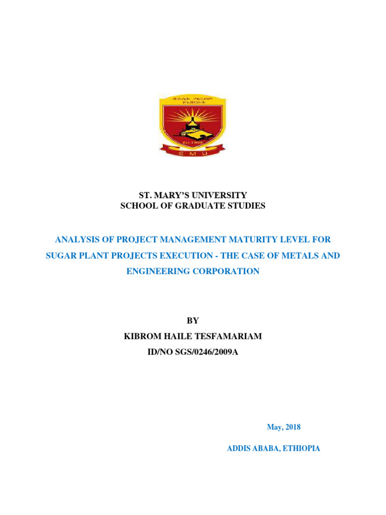 Final Thesis Kibrom-V2 | PDF | Project Management | Strategic Management