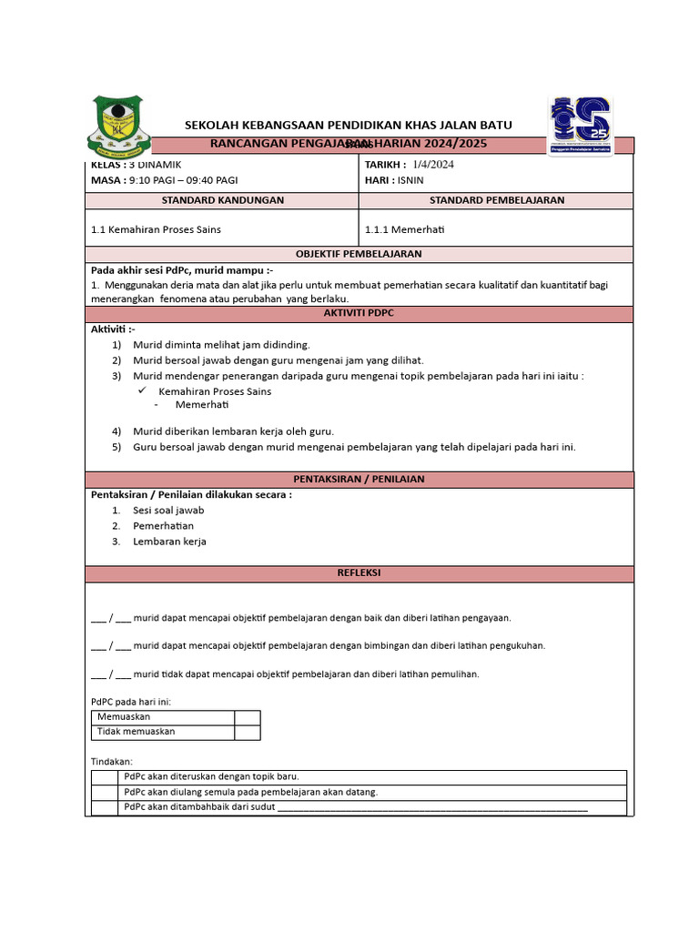 RPH Isnin 01.04.2024 | PDF