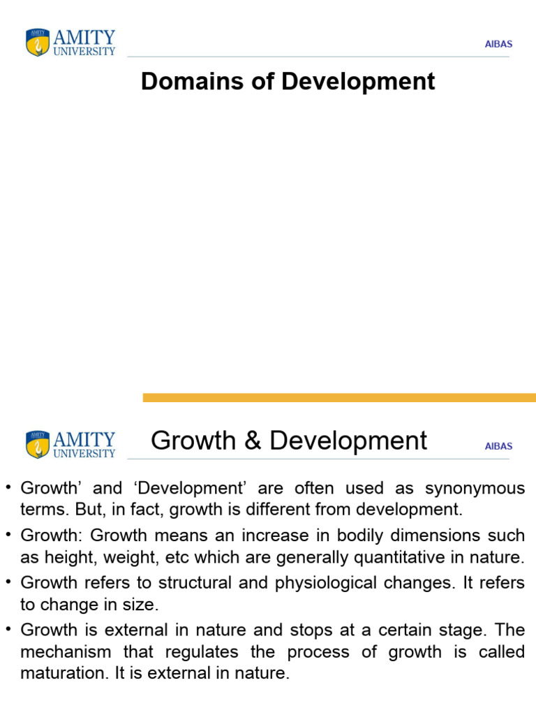 Domains of Development | PDF