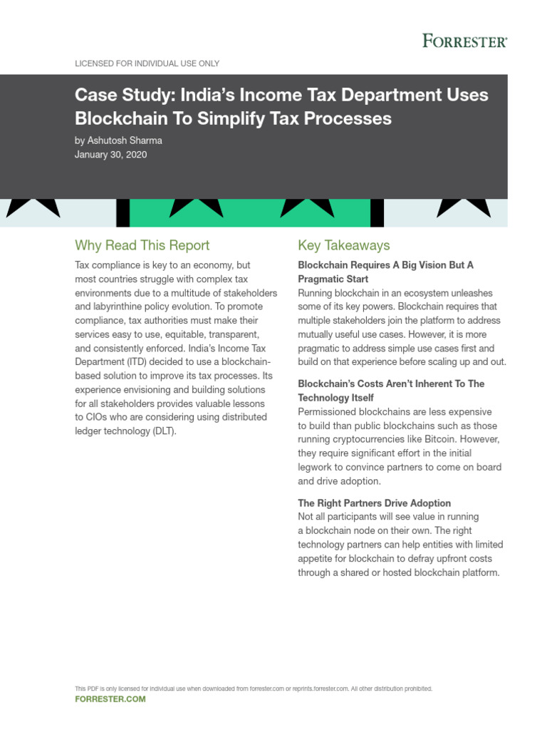 Blockchain Simplify Tax Processes | PDF | Taxes | Copyright Infringement