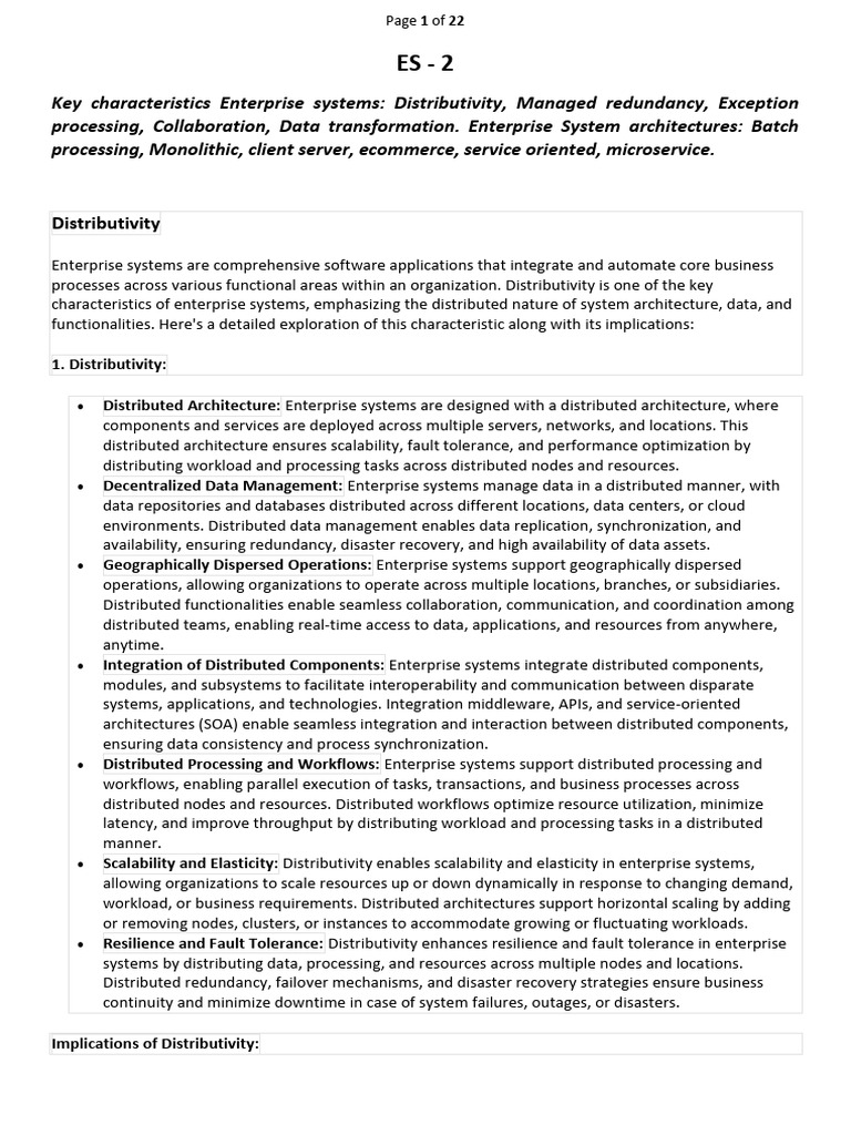 Es Unit 2 | Download Free PDF | Client–Server Model | Scalability