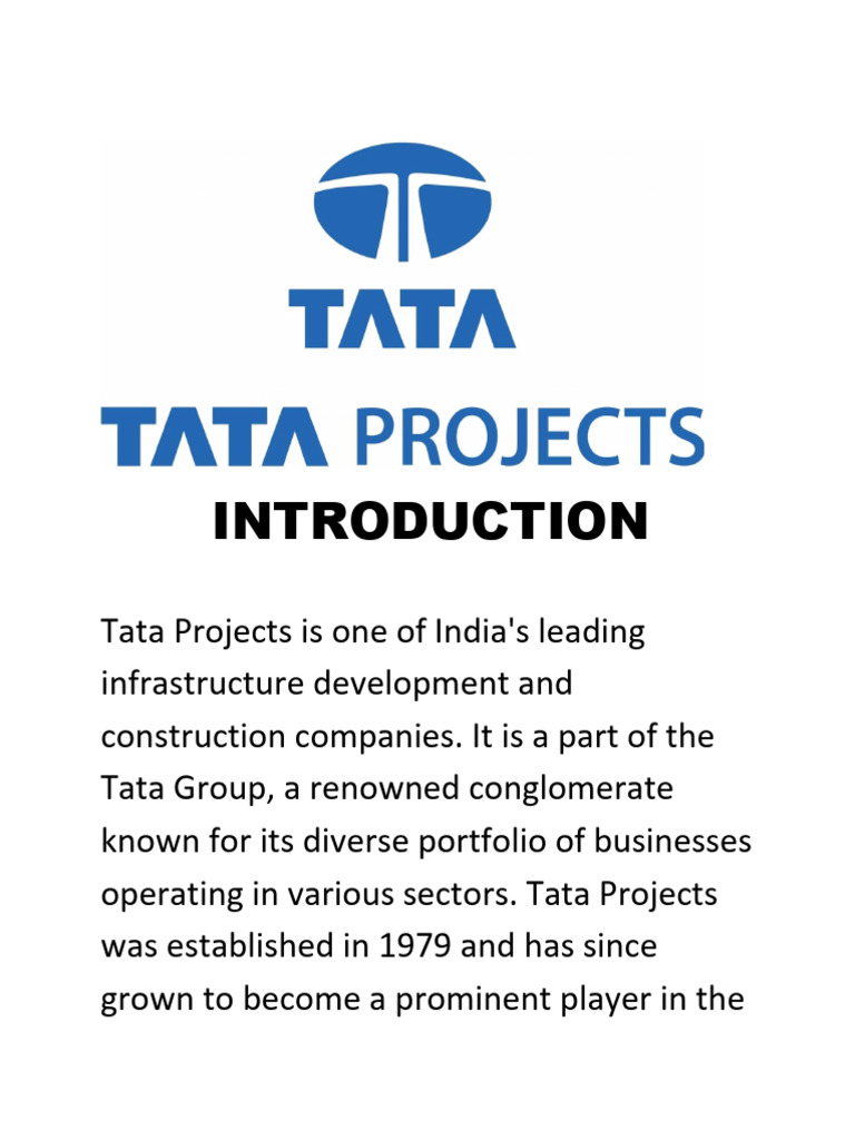 Tata Projects: Leading Indian Infrastructure | PDF | Infrastructure ...