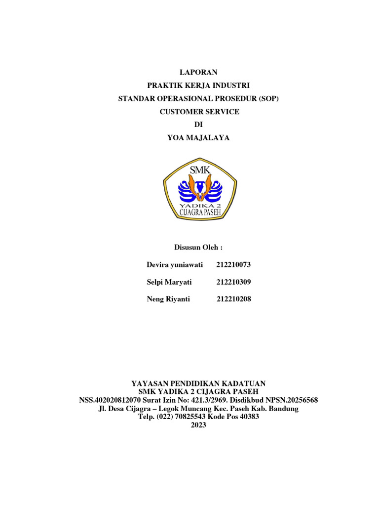 Laporan - Selpi Maryati - Yoa | PDF