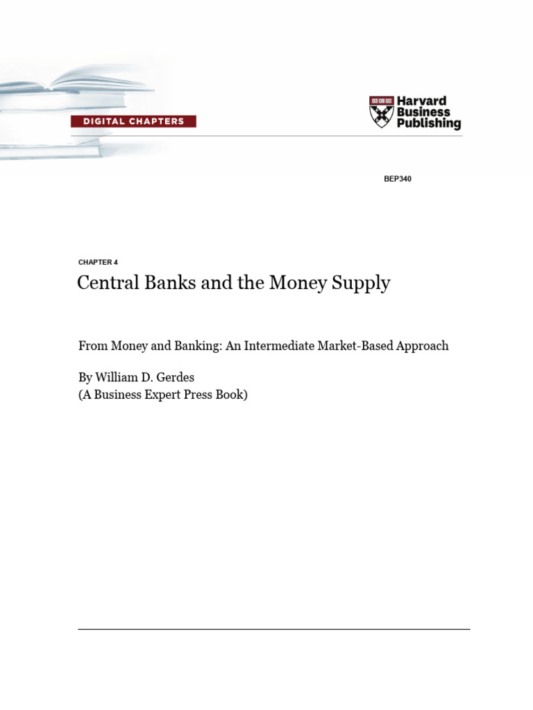 Central Banks & Money Supply Explained | PDF | Money | Money Supply