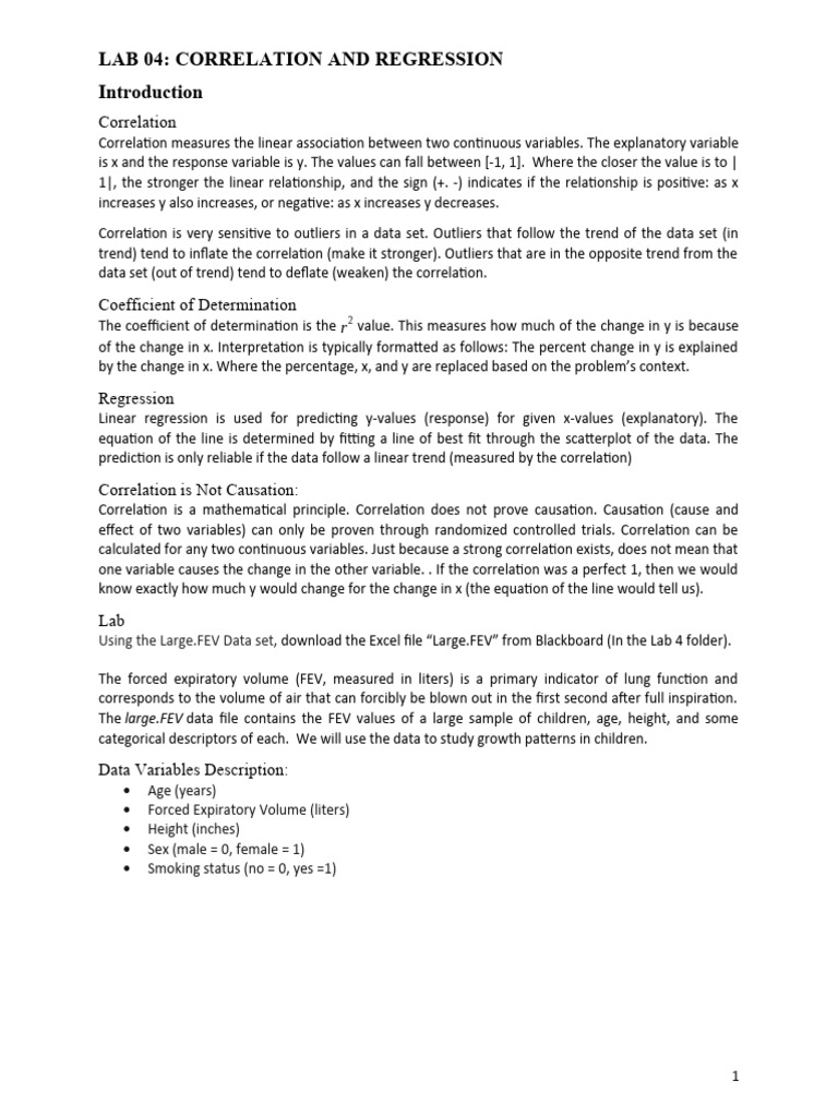 Lab 4 DONE New | PDF | Linear Regression | Scatter Plot