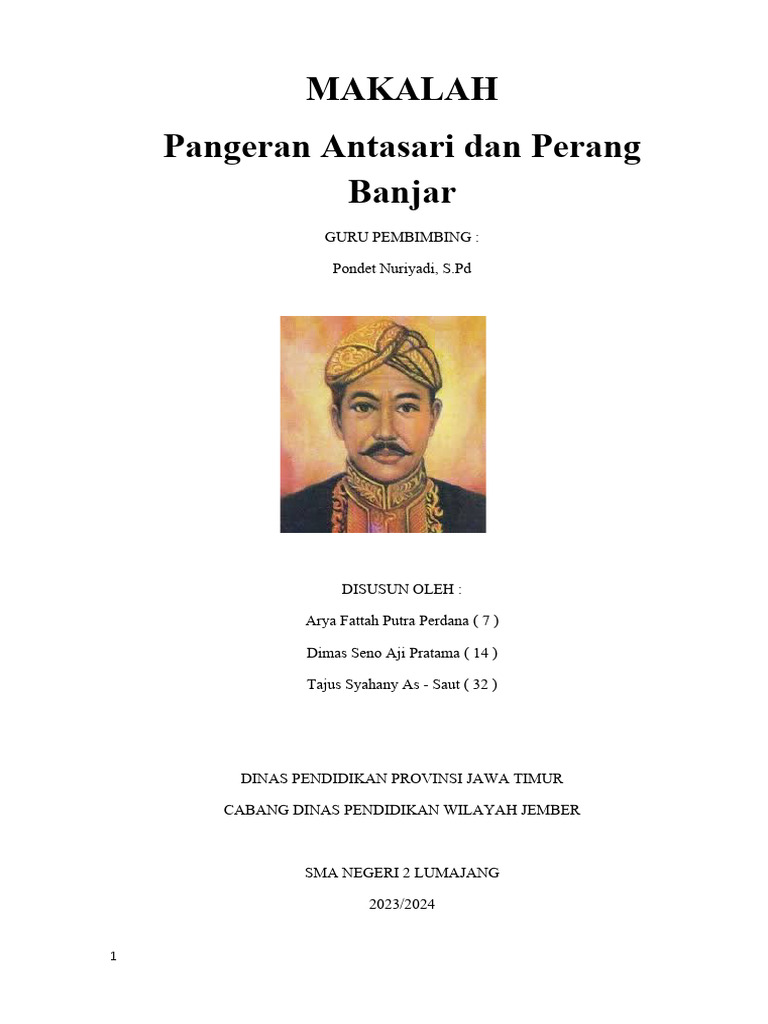Pangeran Antasari dan Perang Banjar | PDF