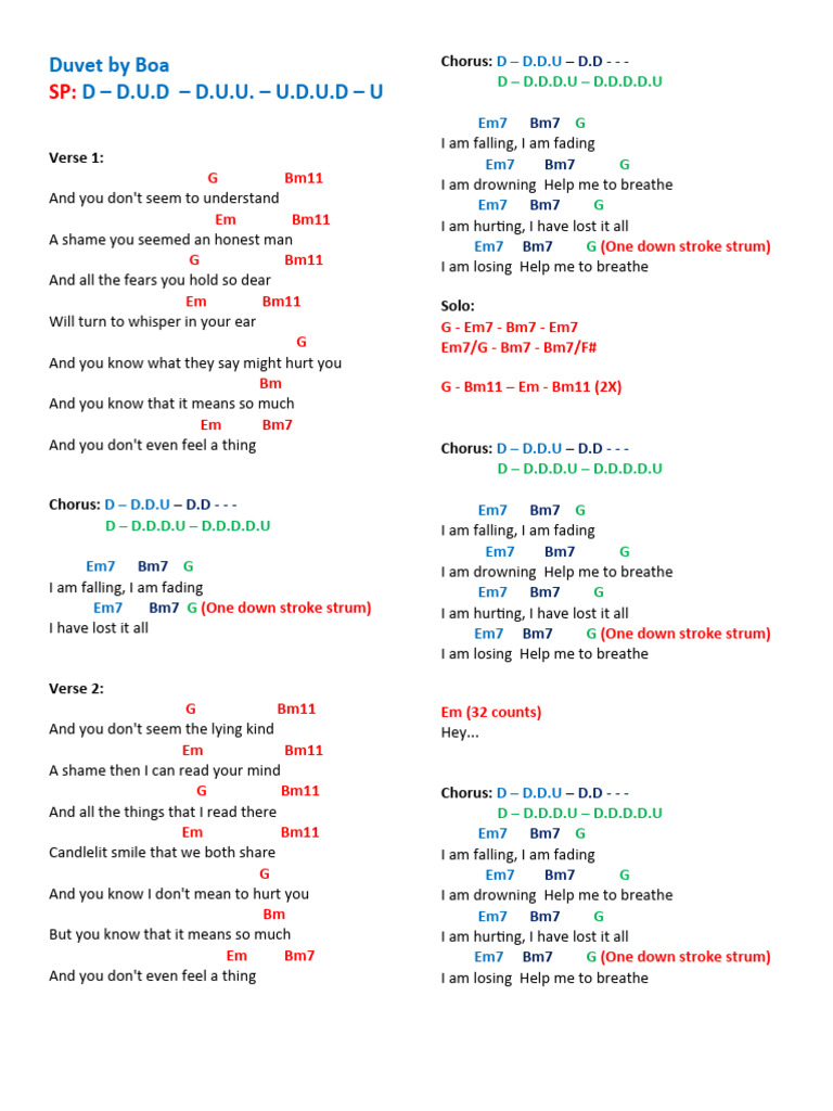 Duvet by Boa | PDF | Songs