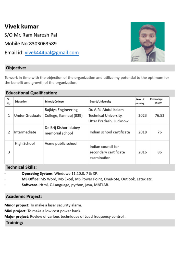 Vivek Resume | PDF
