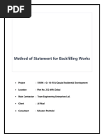 Method Statement For Backfilling Works | PDF | Industries | Engineering