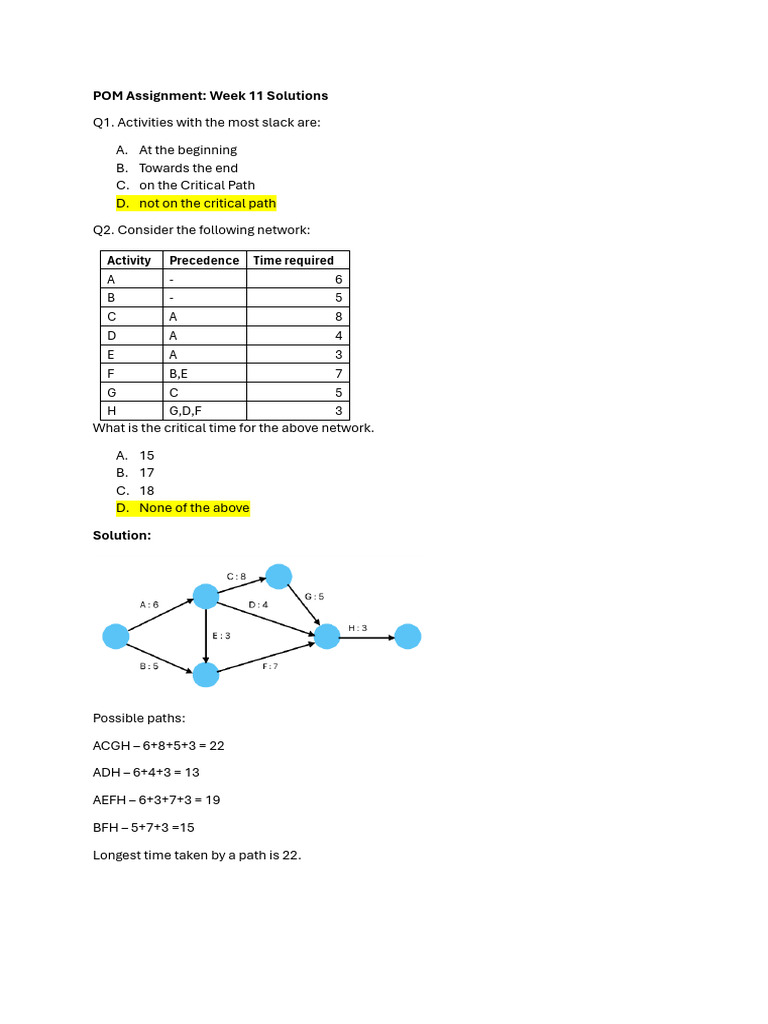 NPTEL POM Week 11 (2024) Solutions | Download Free PDF | Reliability ...