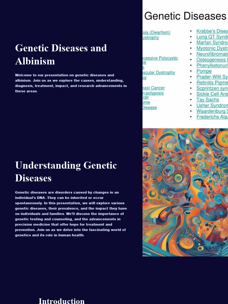 Genetic Diseases and Albinism | PDF | Genetic Disorder | Genetics