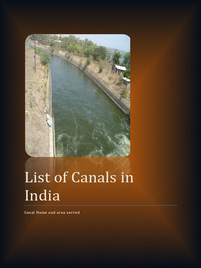 Major Canals of India: A Comprehensive List | PDF