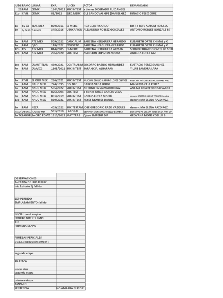 JUICIOS 2022 Control y Seguimiento | PDF